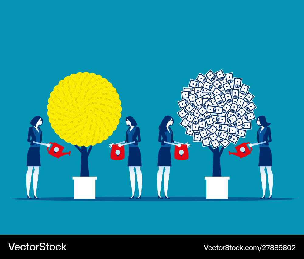 Expectation with profit concept business Vector Image