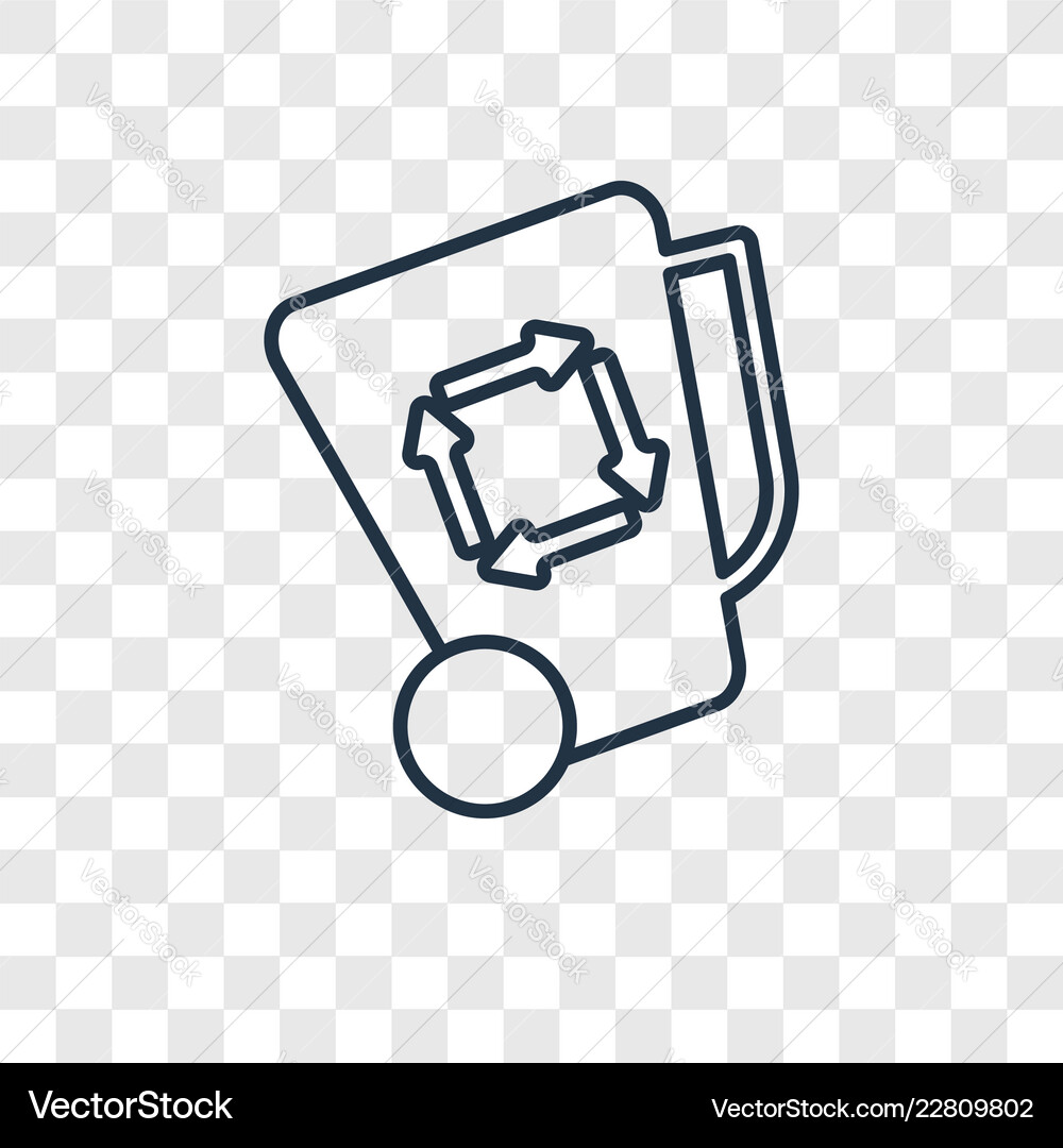 Garbage cleanin concept linear icon isolated Vector Image