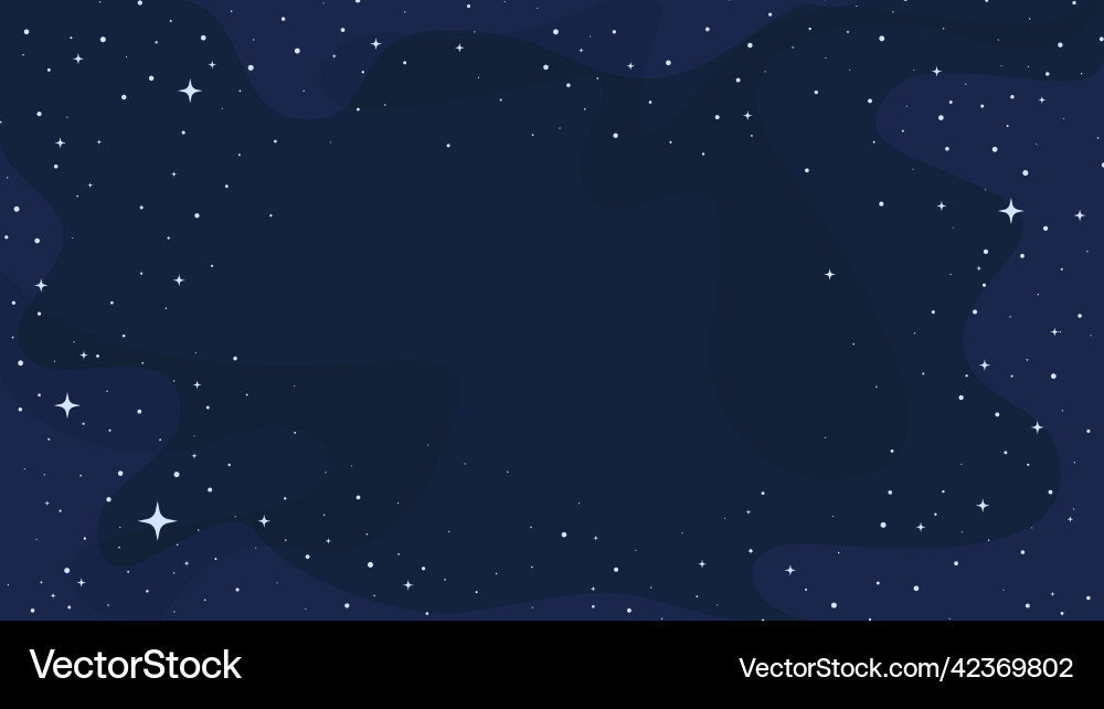 Outer space cosmos with stars background Vector Image