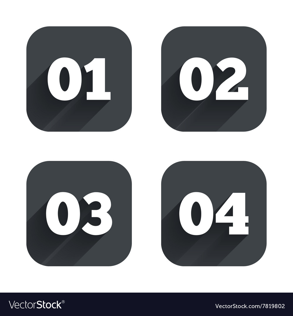 Step one two three icons sequence options Vector Image