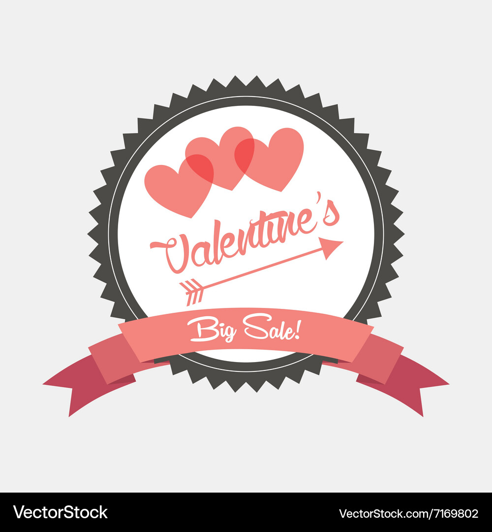 Valentines sale design Royalty Free Vector Image