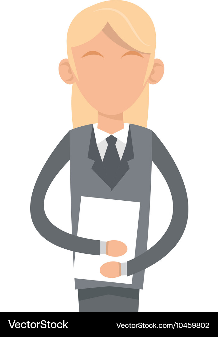 Woman character with suit icon Royalty Free Vector Image