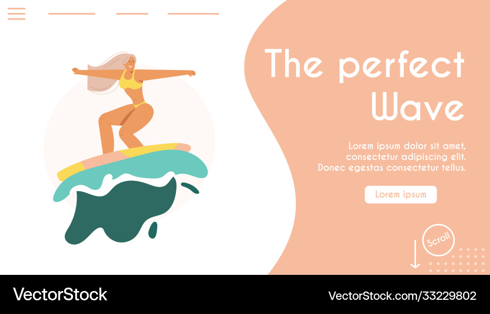 Young people riding on surfboards set vintage Vector Image