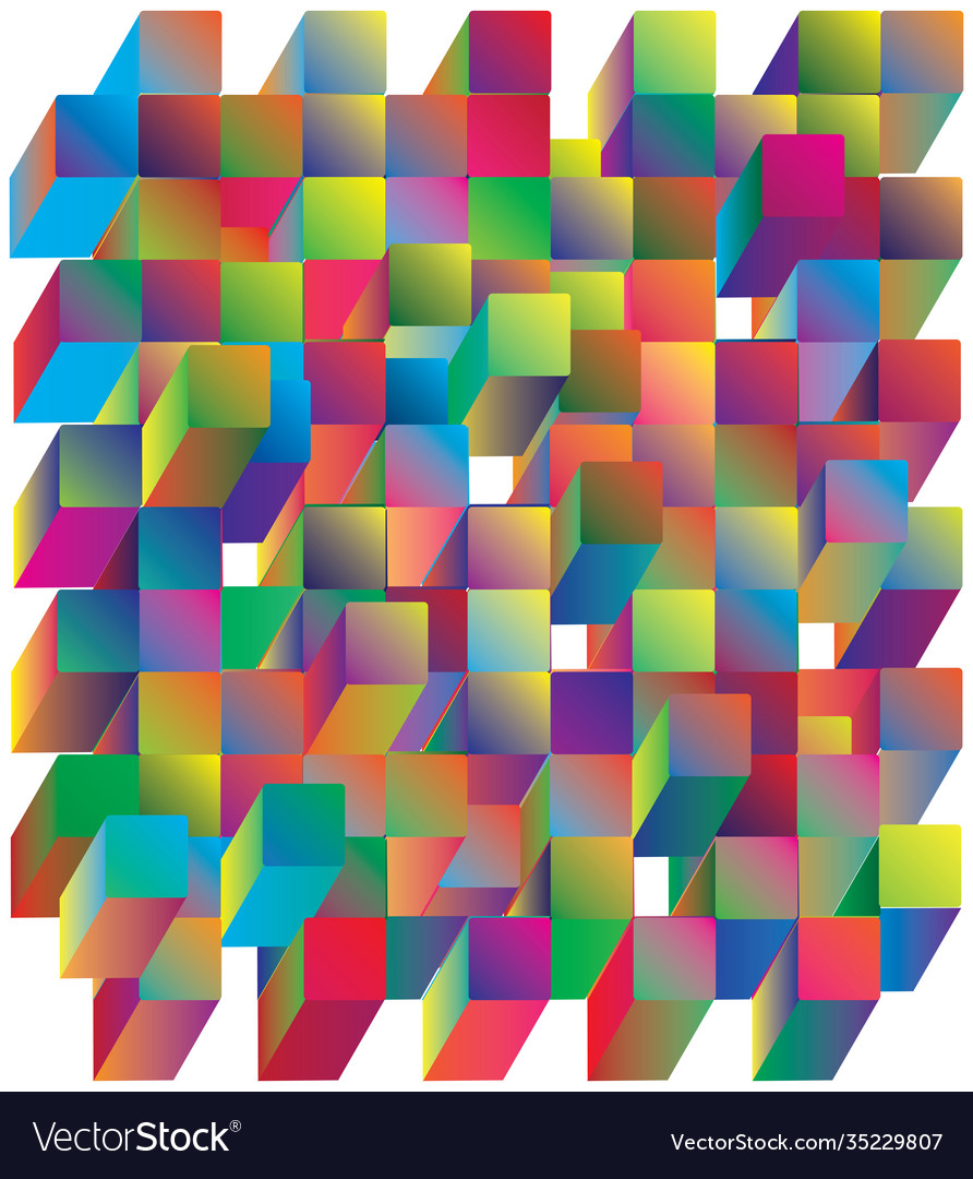 Abstract cubes background Royalty Free Vector Image