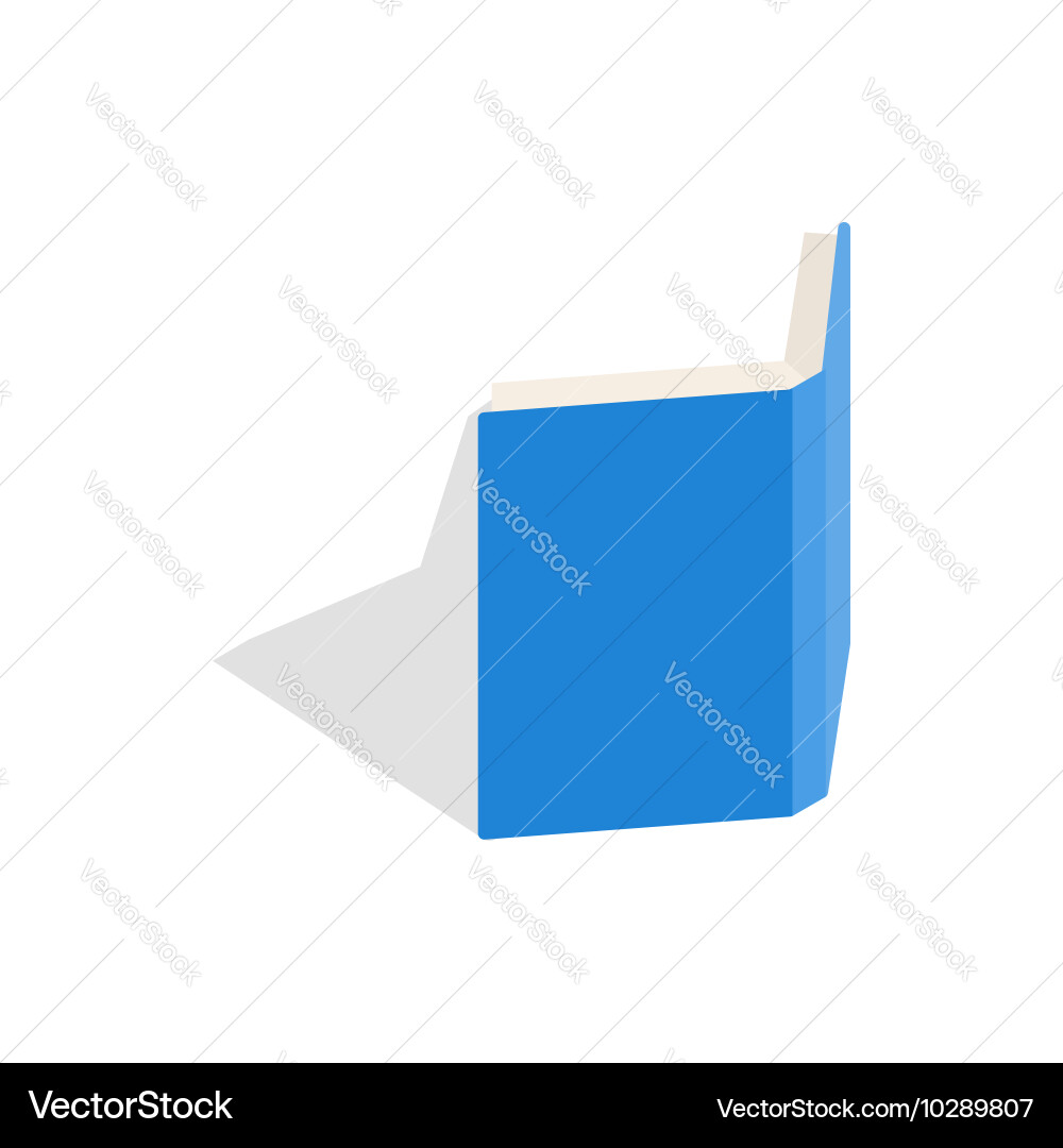 Blue open book cover icon isometric 3d style Vector Image