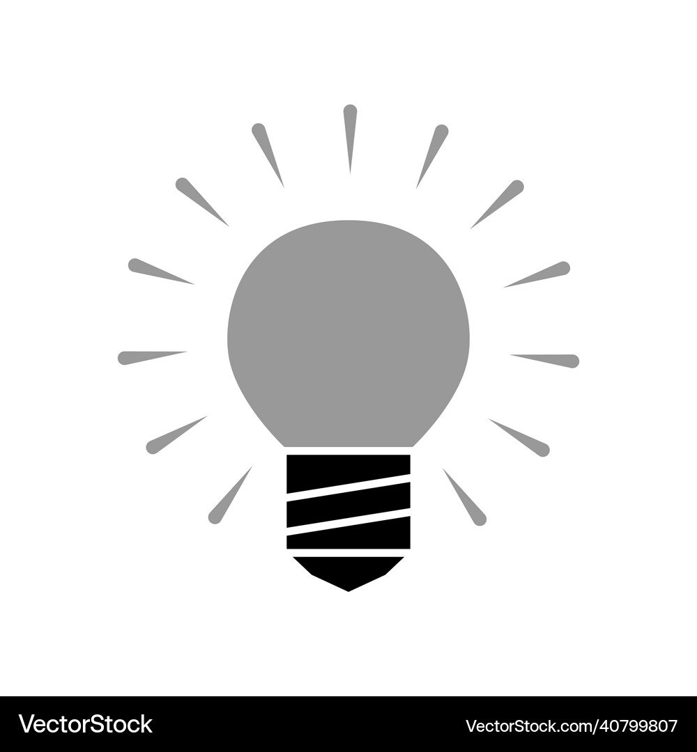 Graphic of bulb lamp icon Royalty Free Vector Image