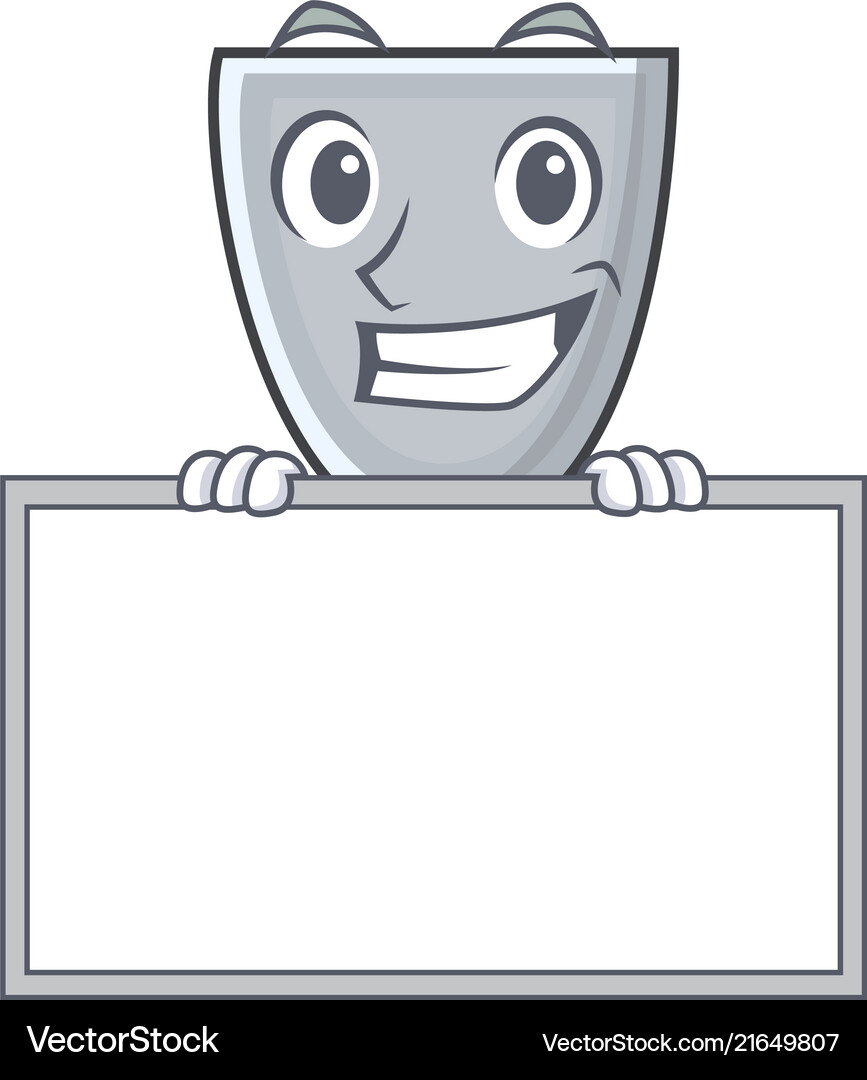 Grinning with board putty blade character cartoon Vector Image