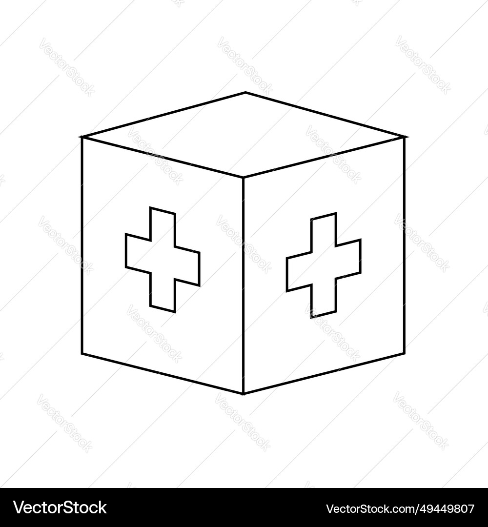 Medical box or medicine chest simple element from Vector Image