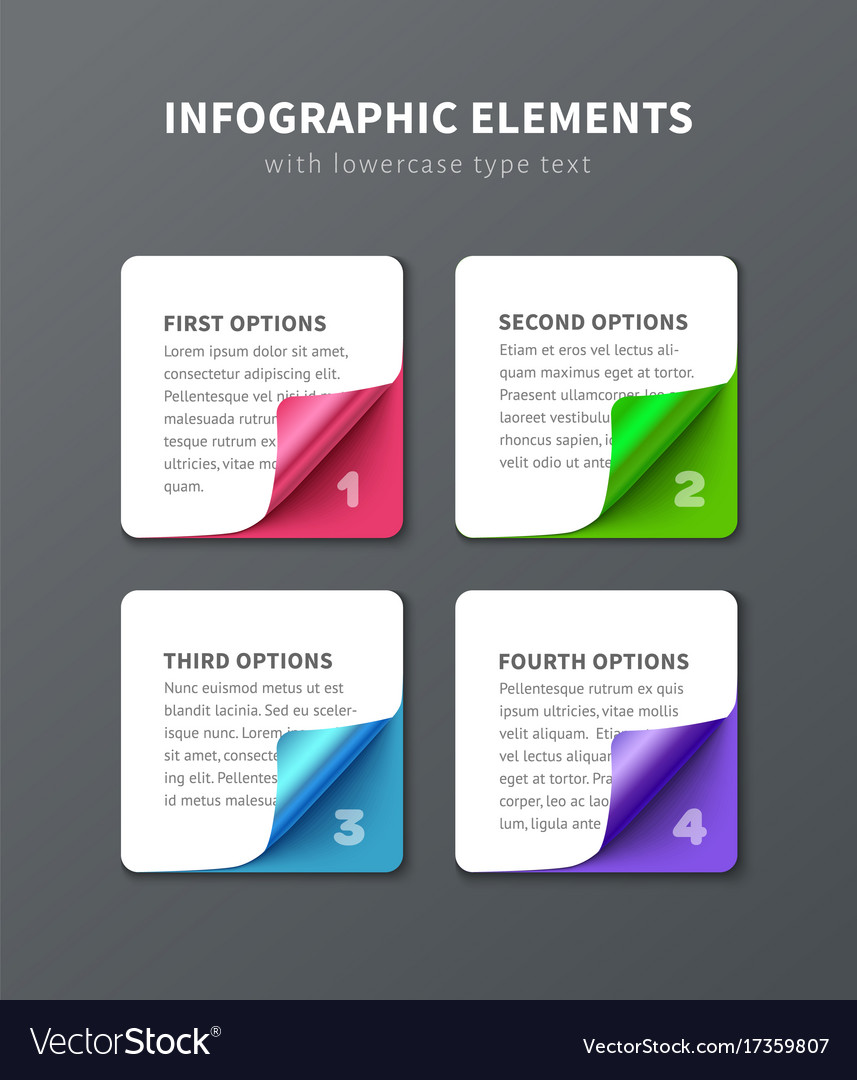 Numbered infographic elements Royalty Free Vector Image