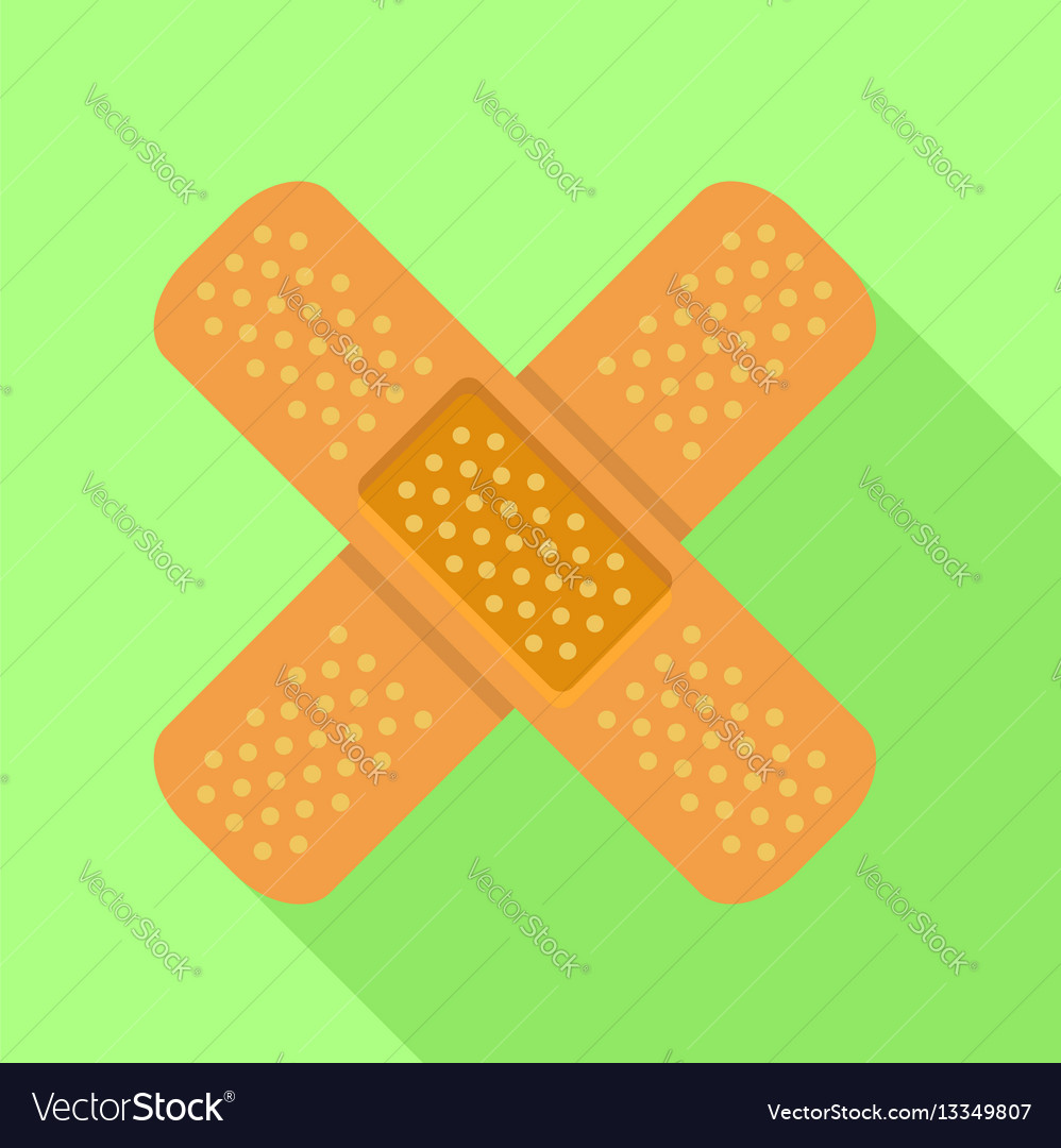 Patch icon flat style Royalty Free Vector Image