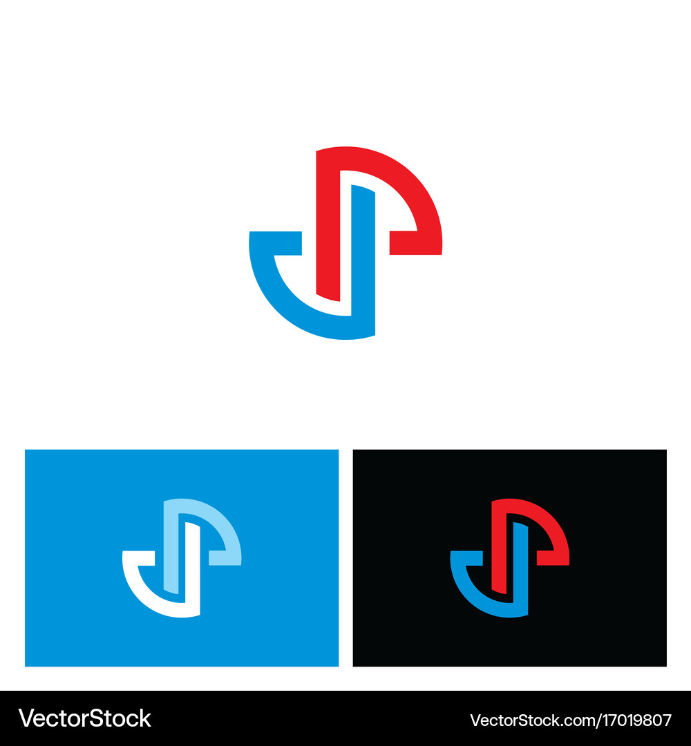 Shape circle round technology logo Royalty Free Vector Image
