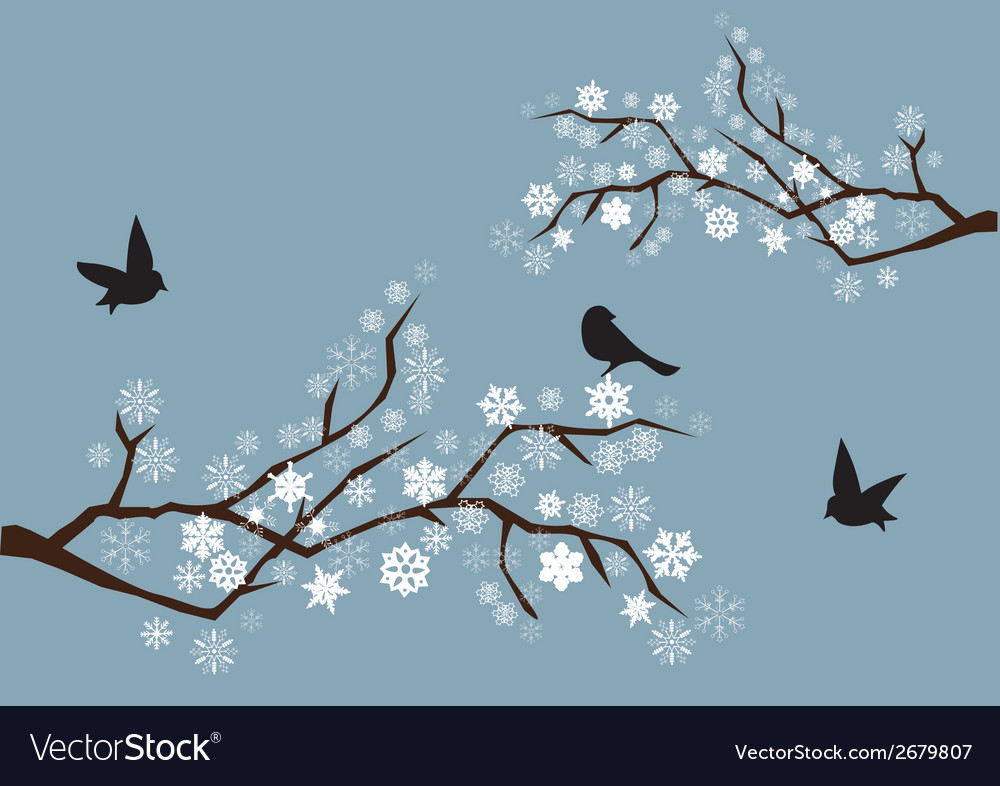 Snow tree Royalty Free Vector Image - VectorStock
