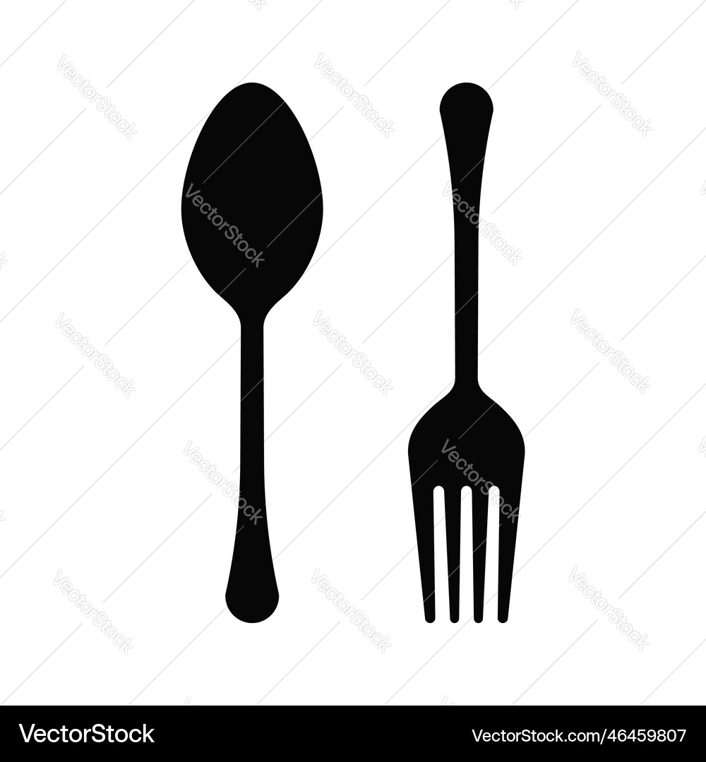 Spoon fork cutlery icon Royalty Free Vector Image