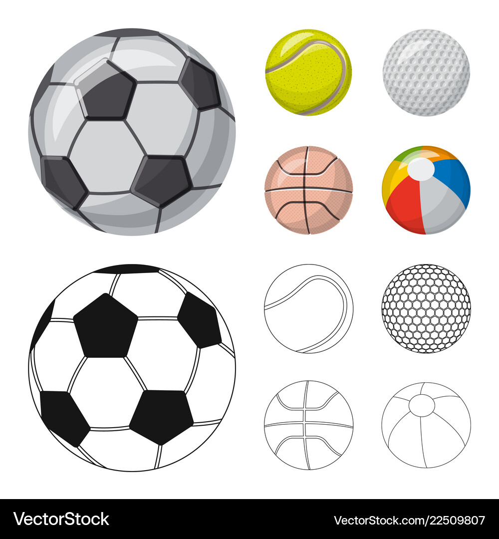 Sport and ball sign set Royalty Free Vector Image