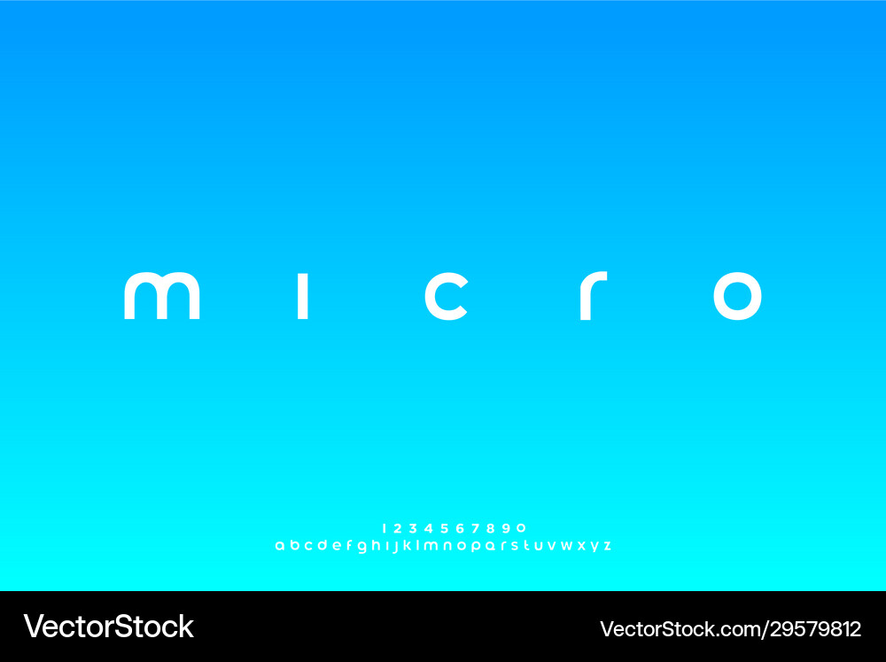 Alphabet font futuristic digital space typography Vector Image