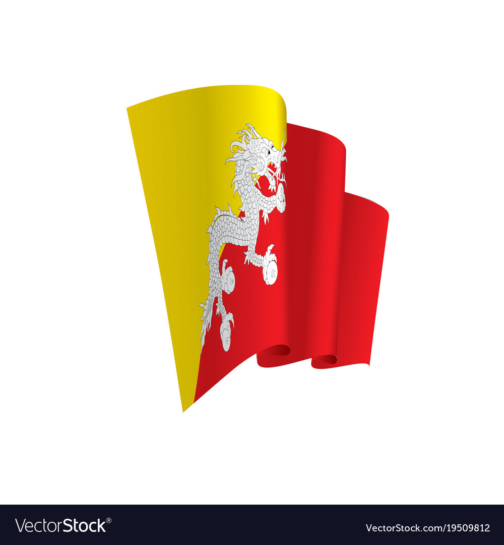 Bhutan flag Royalty Free Vector Image - VectorStock