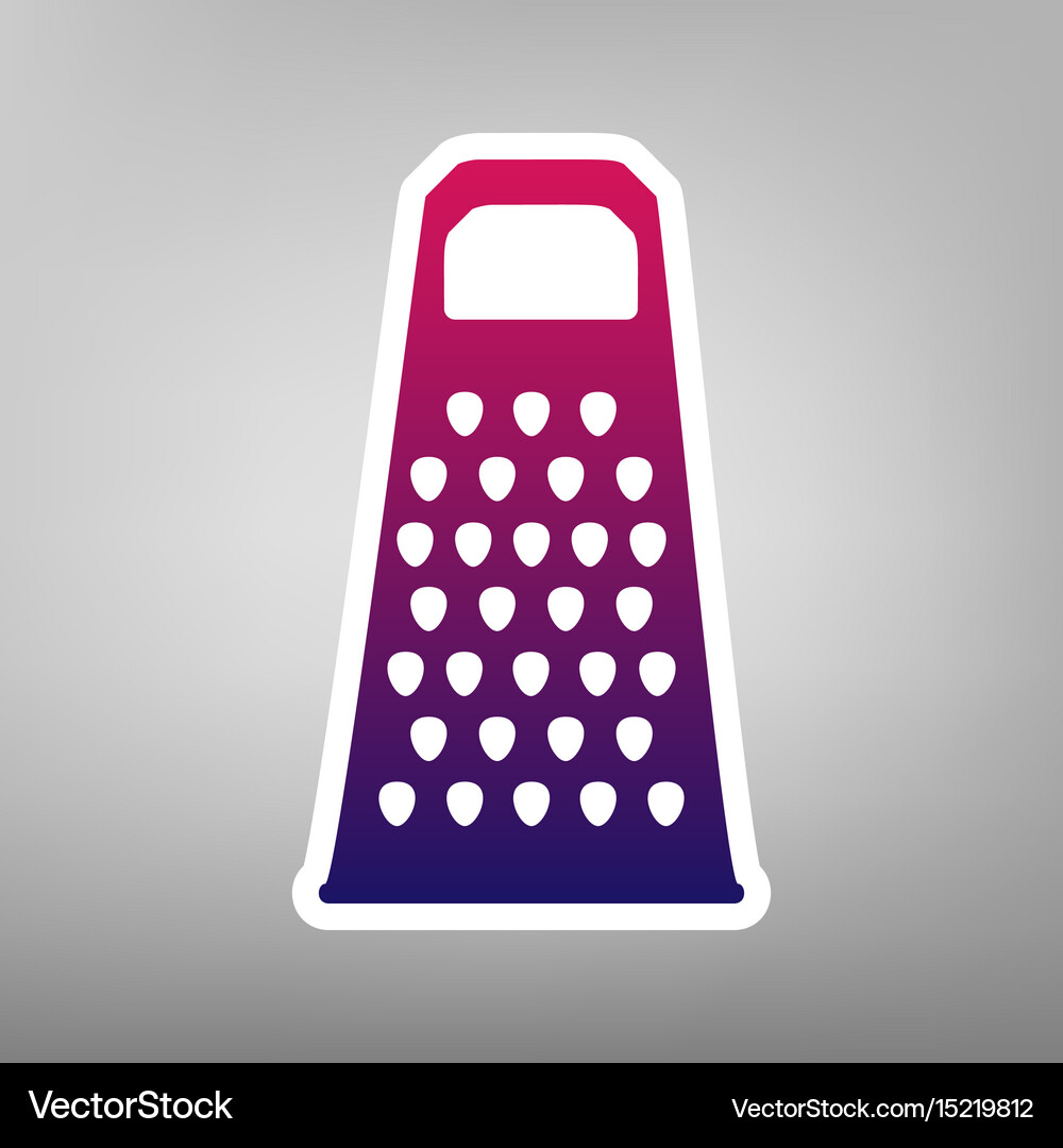 Cheese grater sign purple gradient icon Royalty Free Vector