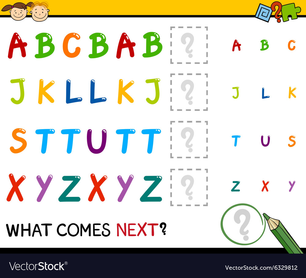Kindergarten educational pattern task Royalty Free Vector