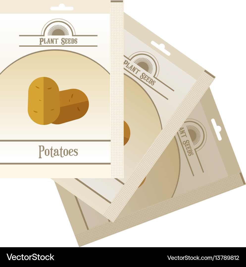 Pack of potatoes seeds icon Royalty Free Vector Image