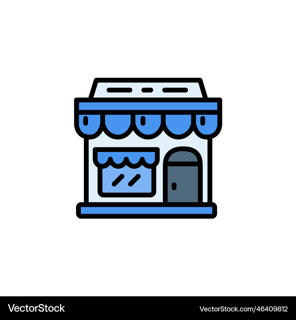 Store icon filled line style perfect for website Vector Image