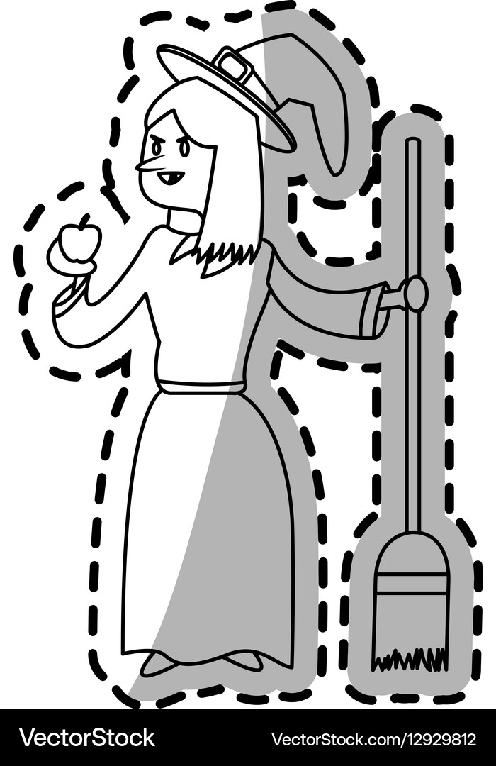 Witch cartoon icon Royalty Free Vector Image - VectorStock