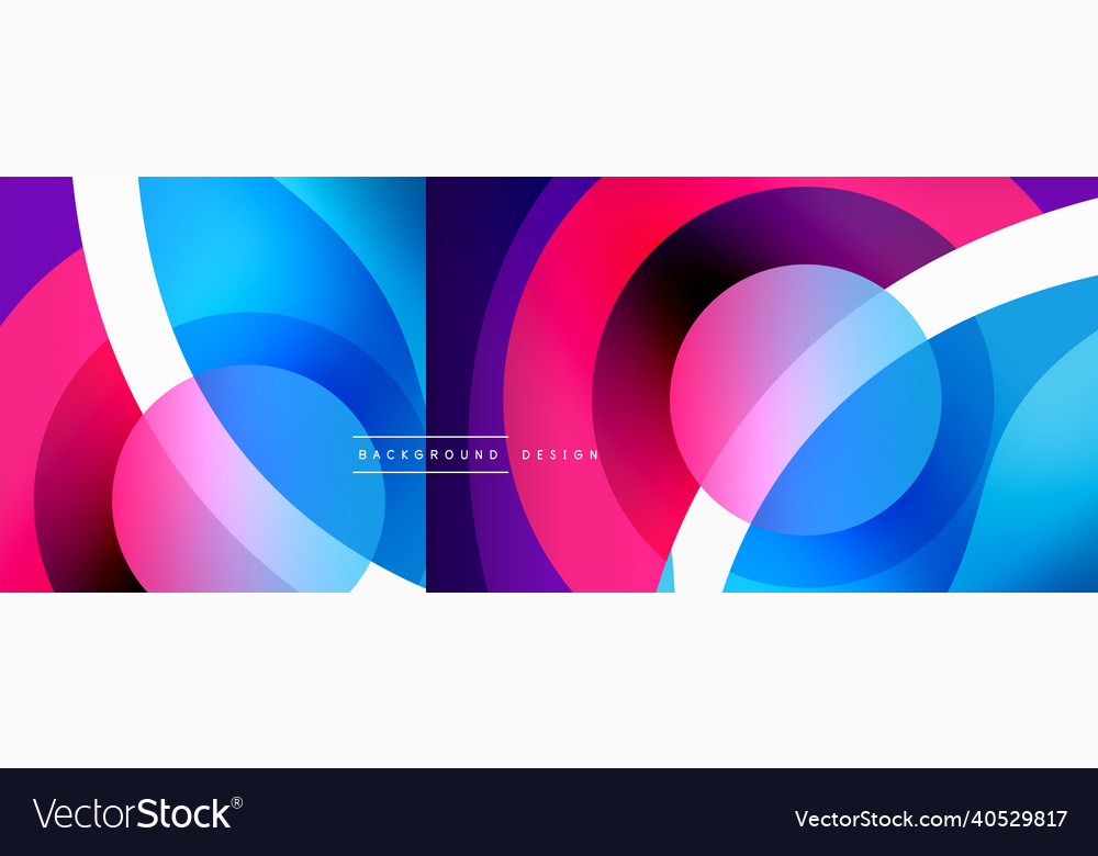 Abstract background with color geometric shapes Vector Image