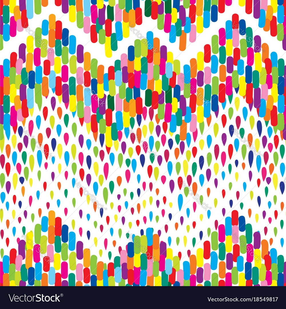 Abstract Dot Tiled Pattern Spot Zig Zag Ornament Vector Image