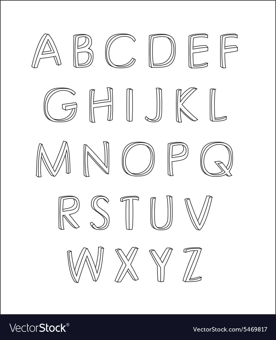 Alphabet design elements Royalty Free Vector Image
