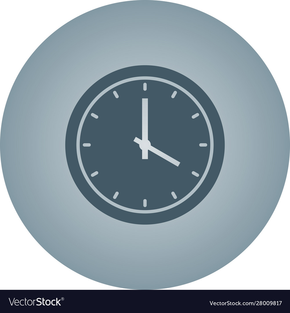 Beautiful clock glyph icon Royalty Free Vector Image Beautiful clock glyph icon Royalty Free Vector Image