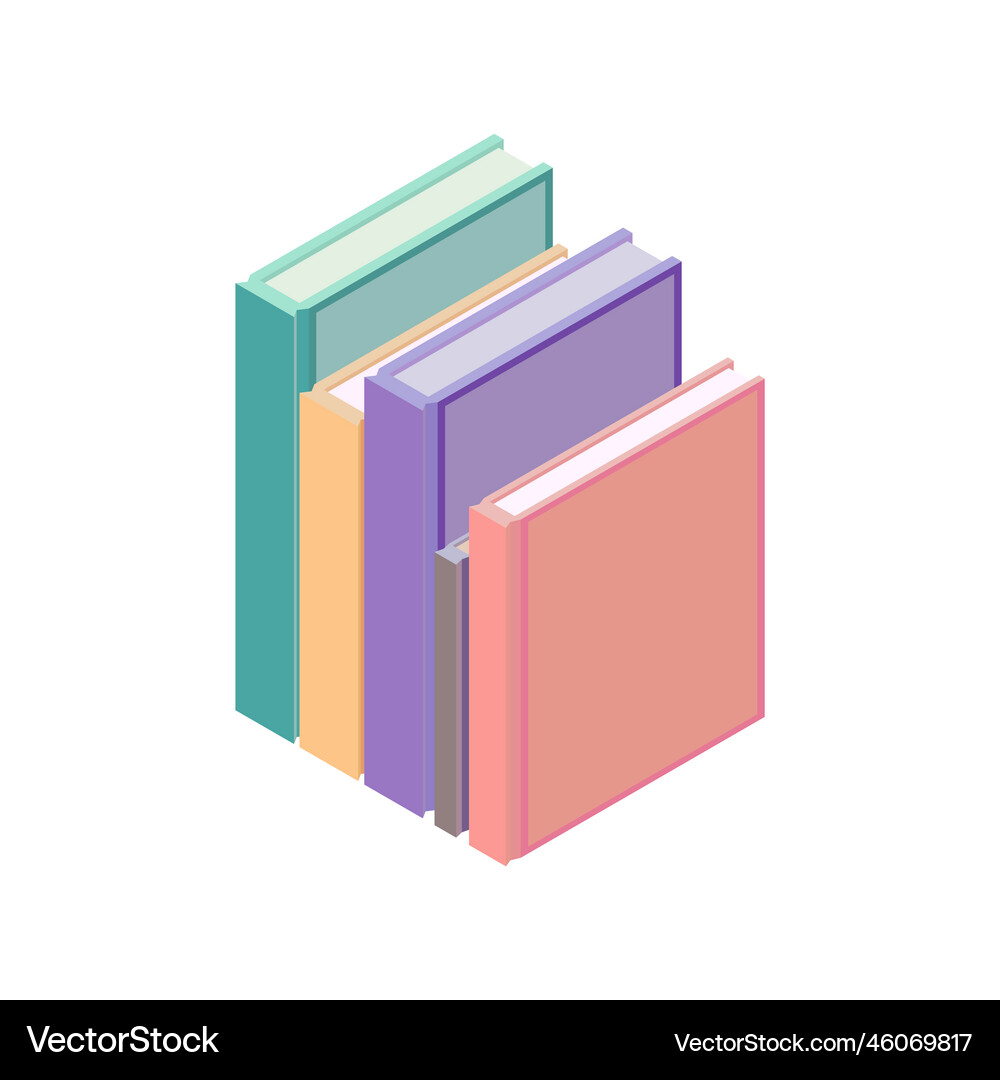 Books in flat design style Royalty Free Vector Image