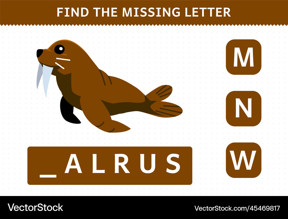 Education game for children find the missing Vector Image