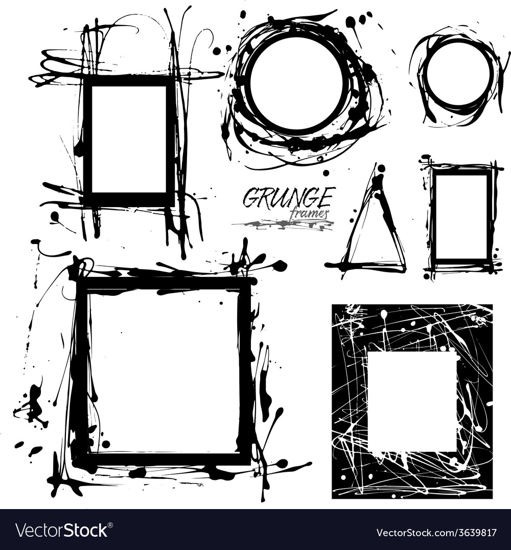 Grunge frames Royalty Free Vector Image - VectorStock
