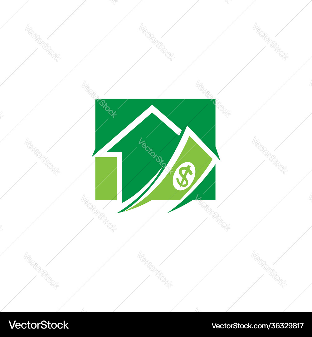 Home cash logo icon design Royalty Free Vector Image