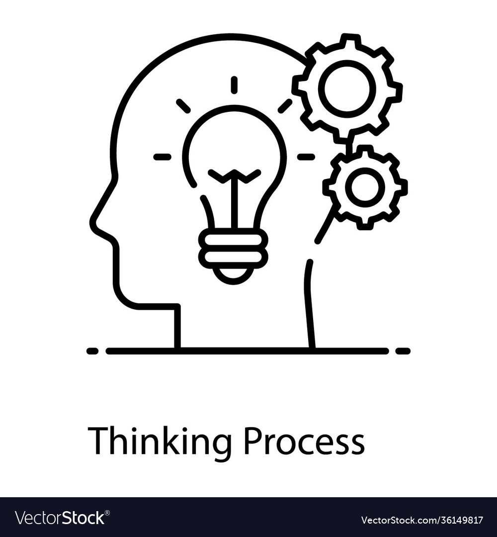 Thinking process Royalty Free Vector Image - VectorStock