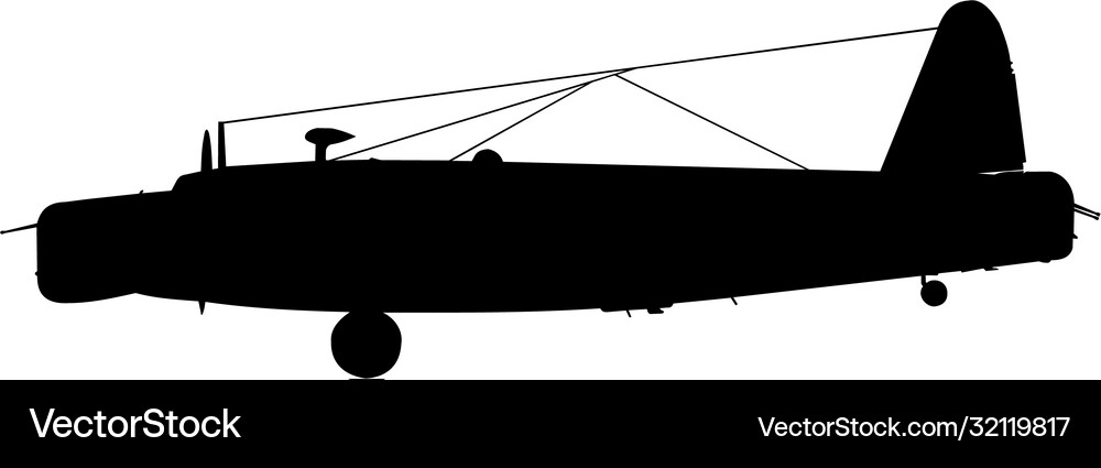 Vickers-armstrong wellington xiv side Royalty Free Vector
