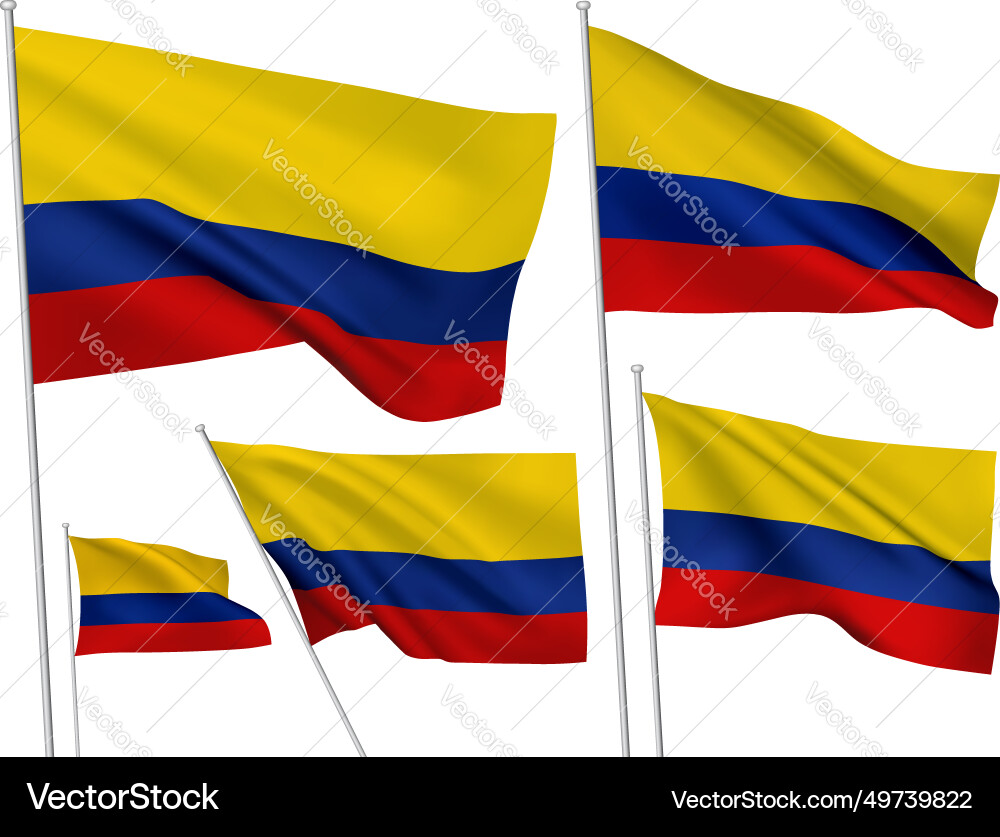 Flags of colombia Royalty Free Vector Image - VectorStock
