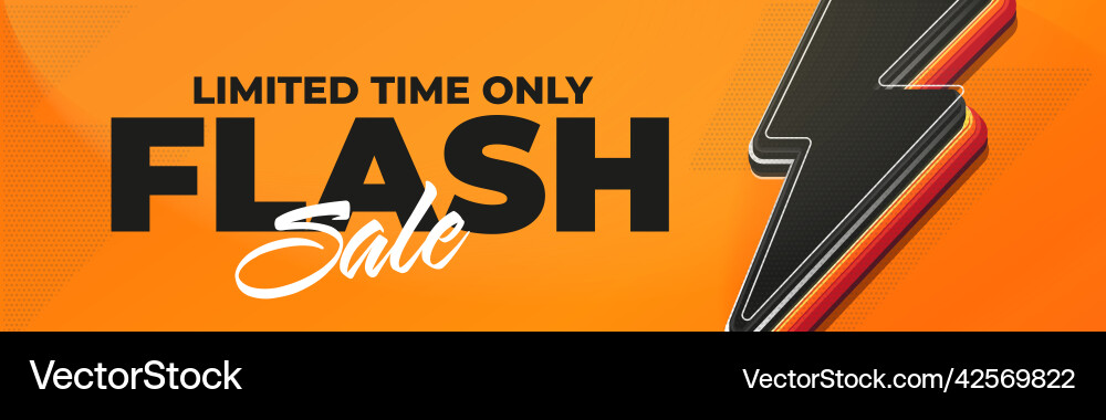 Flash sale limited time banner Royalty Free Vector Image