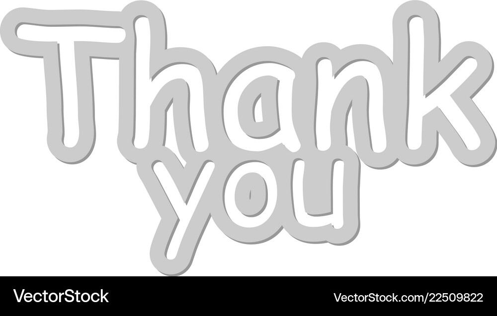 Thank you card handwritten Royalty Free Vector Image