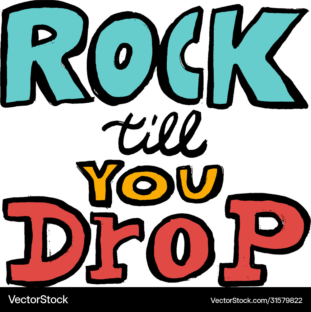 Vintage rock label it with lightning Royalty Free Vector