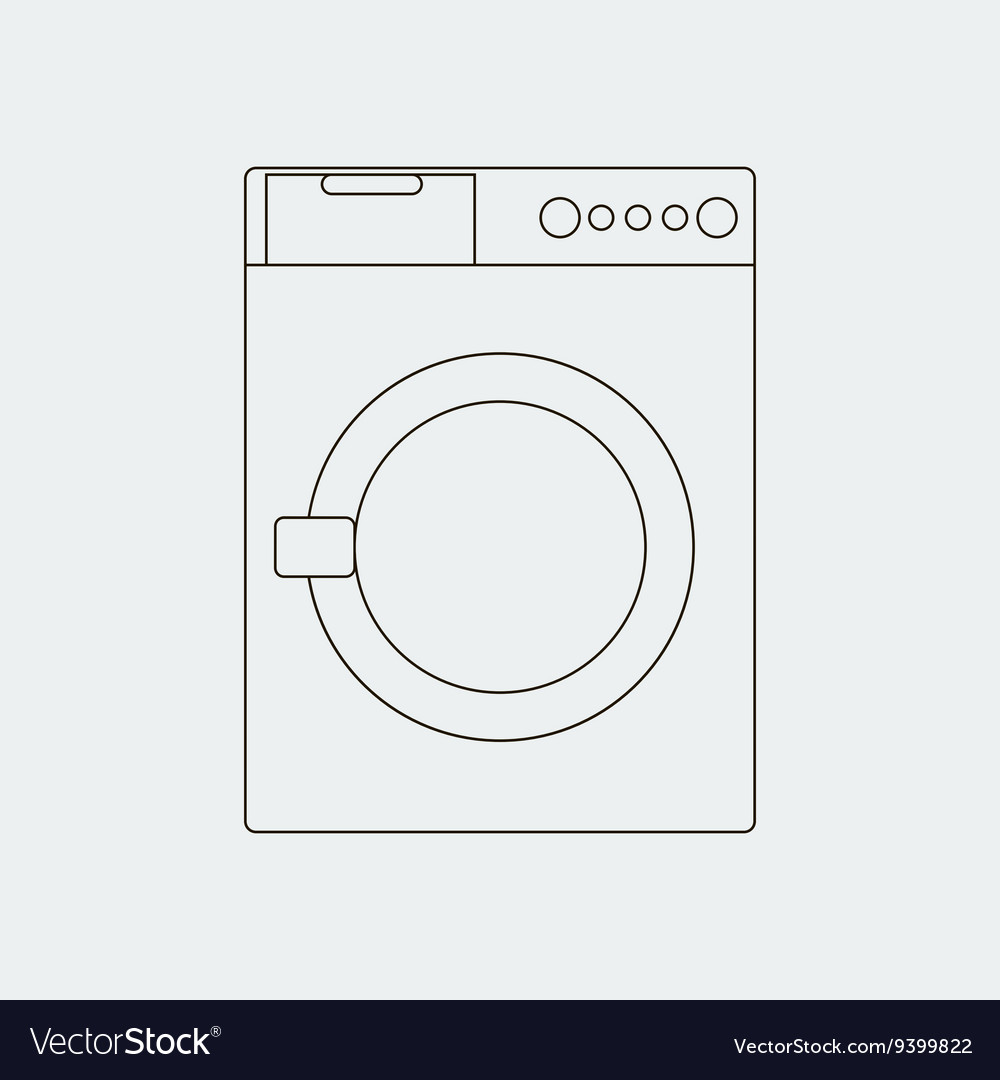 Washing machine path Royalty Free Vector Image