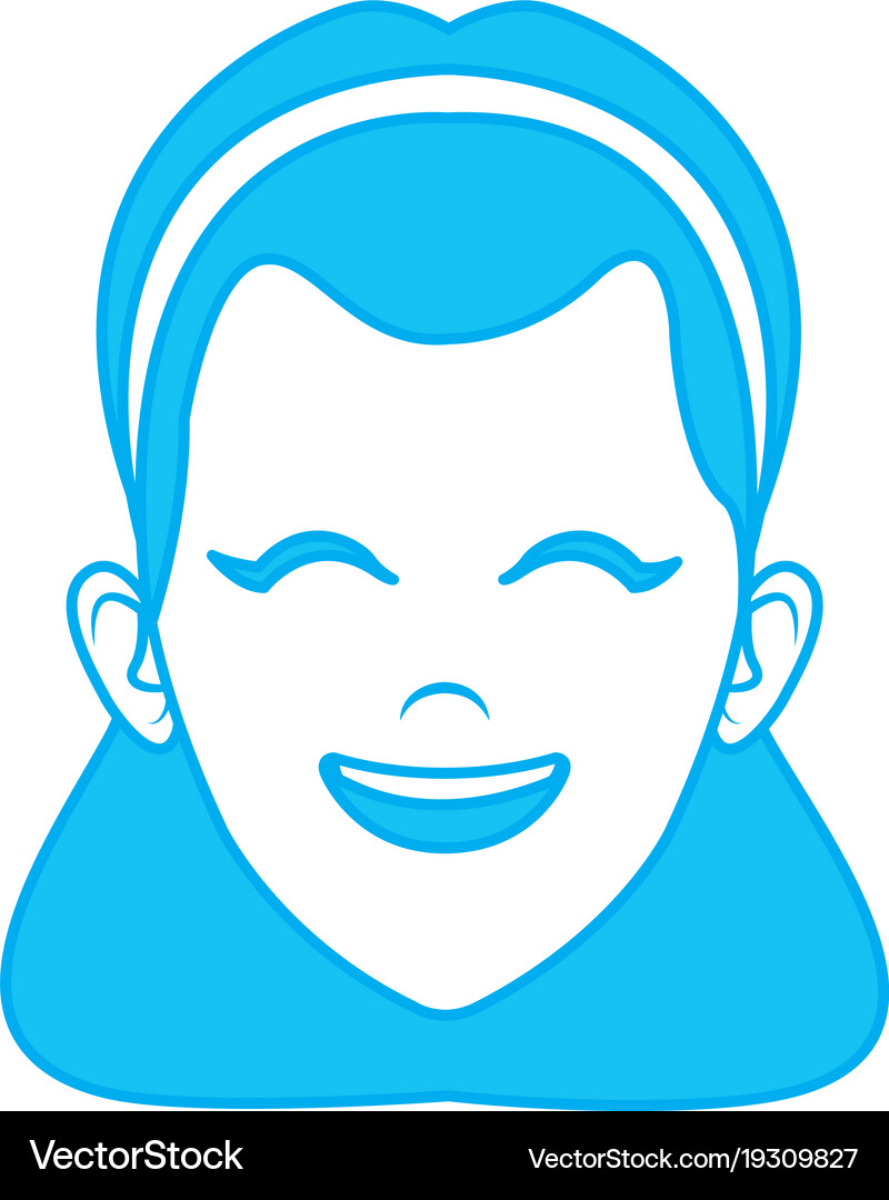 Beautiful woman face smiling Royalty Free Vector Image