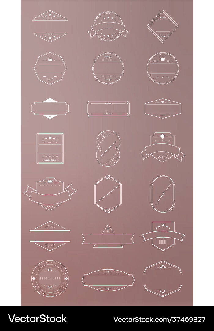Blank badge set Royalty Free Vector Image - VectorStock