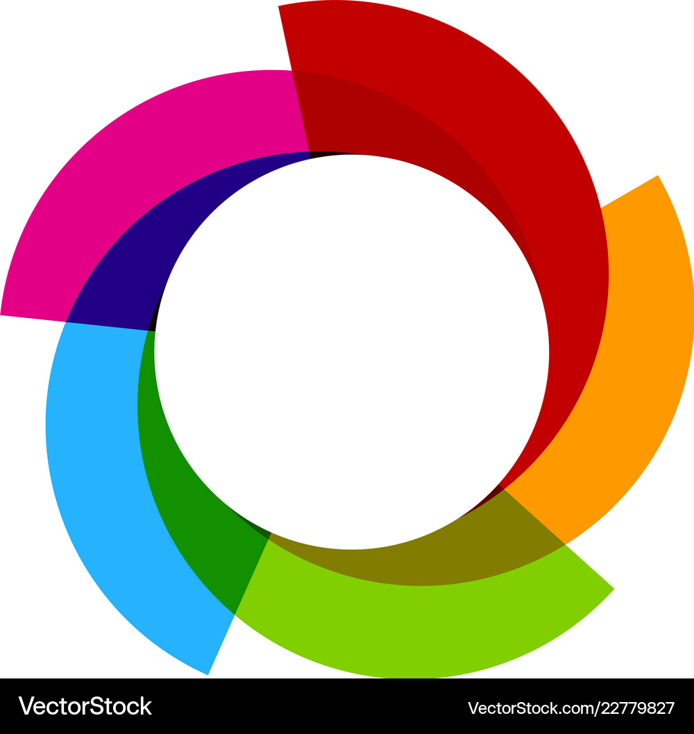 Color letter o logo icon design Royalty Free Vector Image