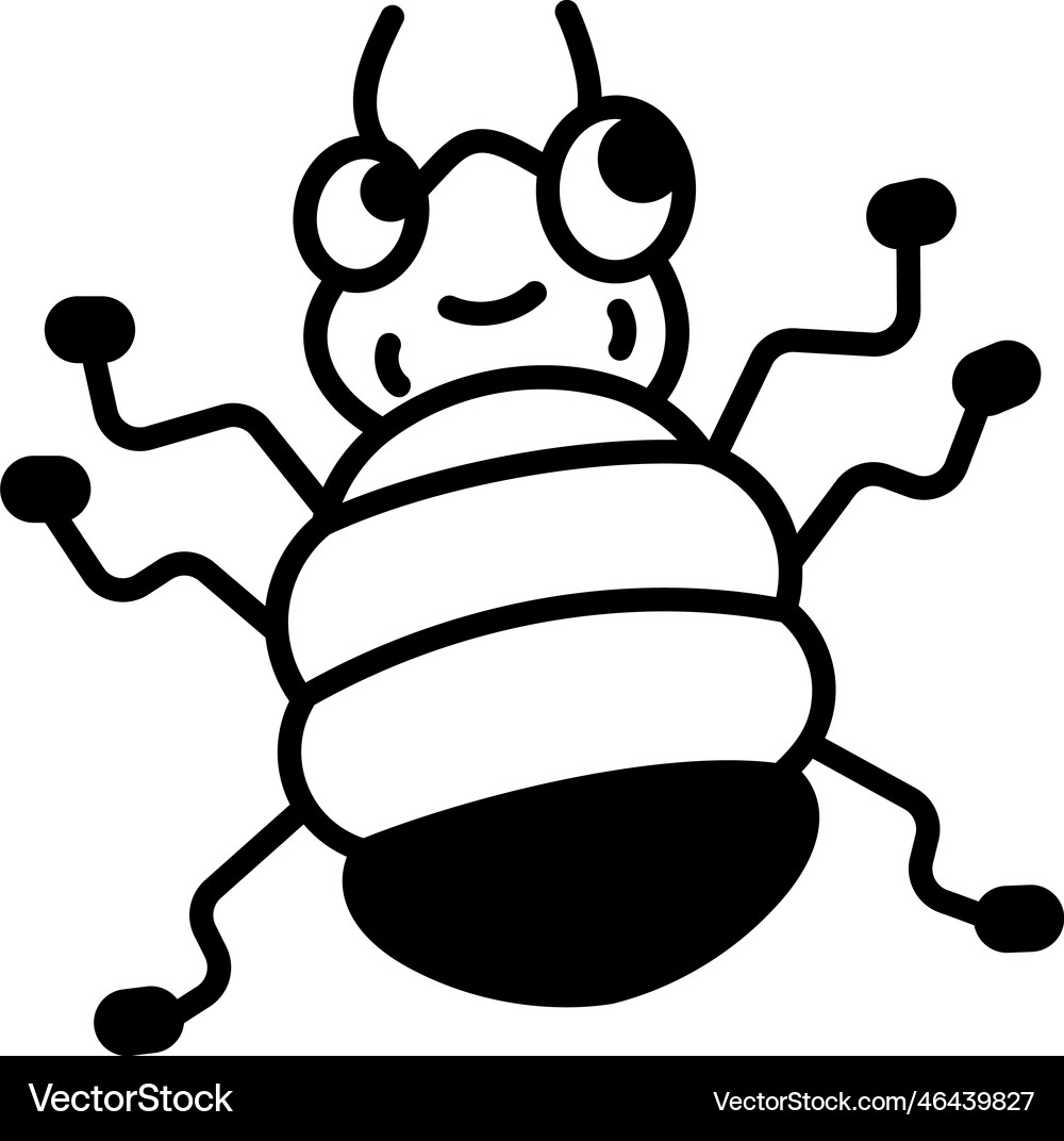 Cute beetle Royalty Free Vector Image - VectorStock