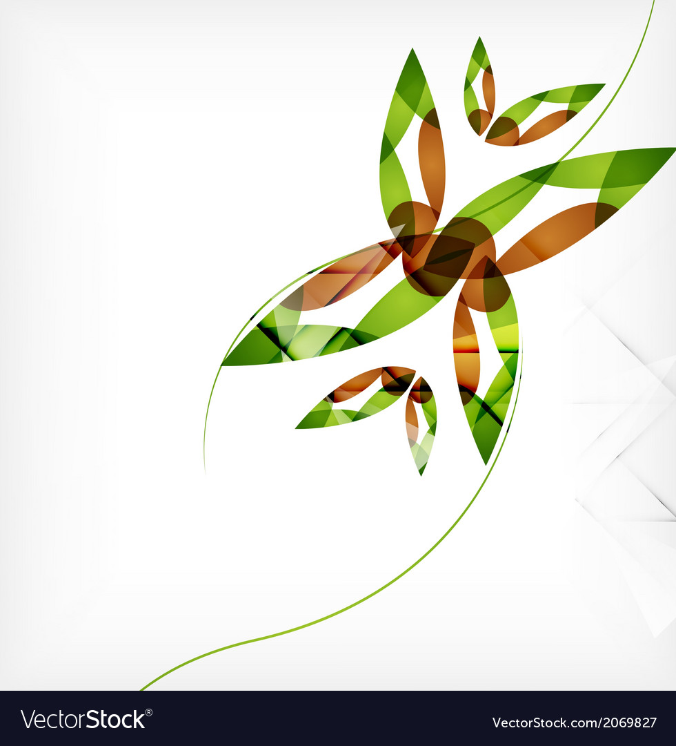 Green leaves spring nature design concept Vector Image