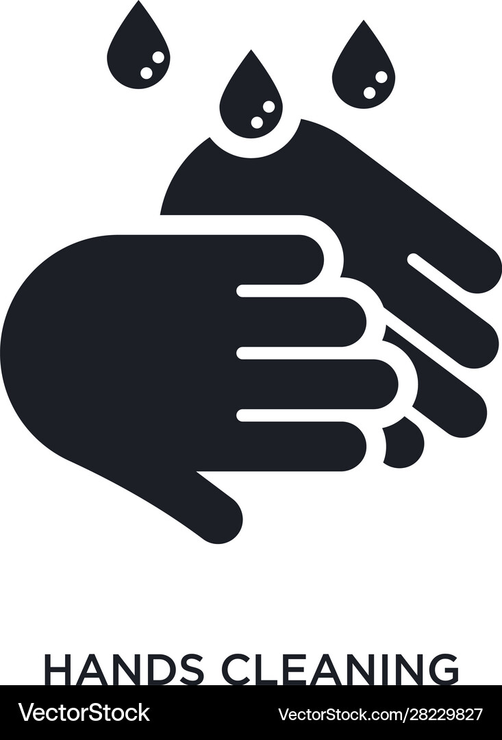 Hands Cleaning Icon - Hygiene Symbol Royalty Free Vector