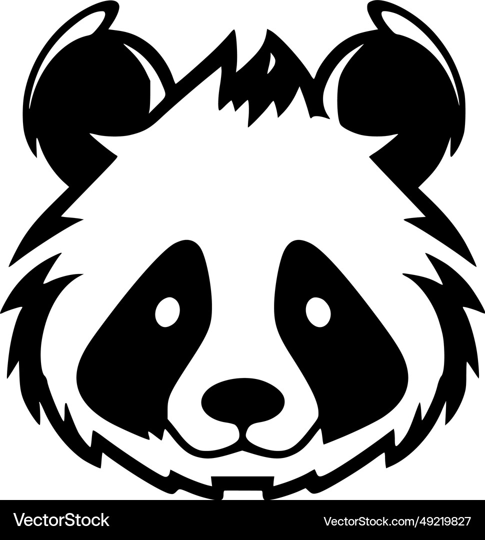 Panda - black and white isolated icon Royalty Free Vector