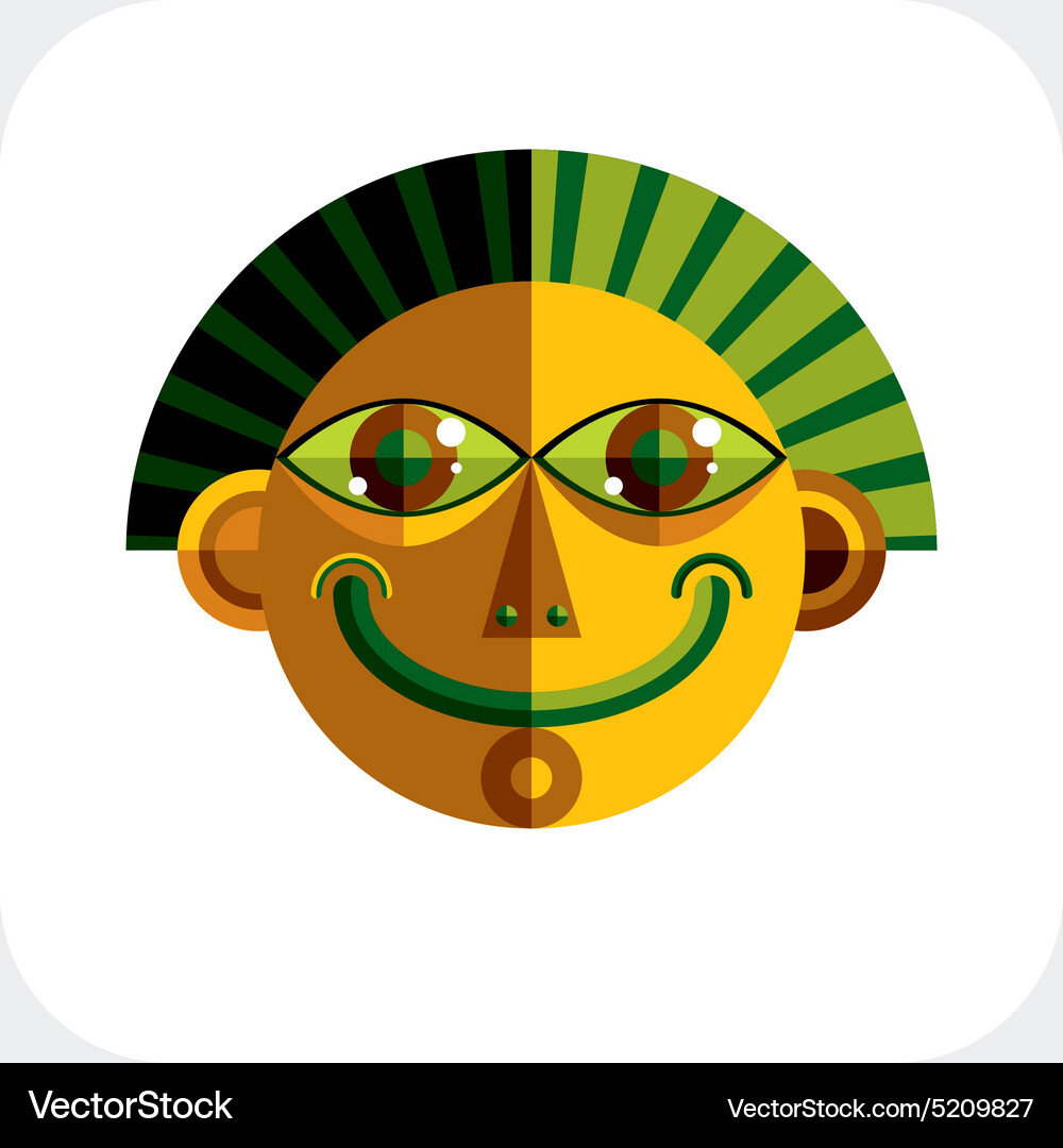 Personality face colorful made from geometric Vector Image
