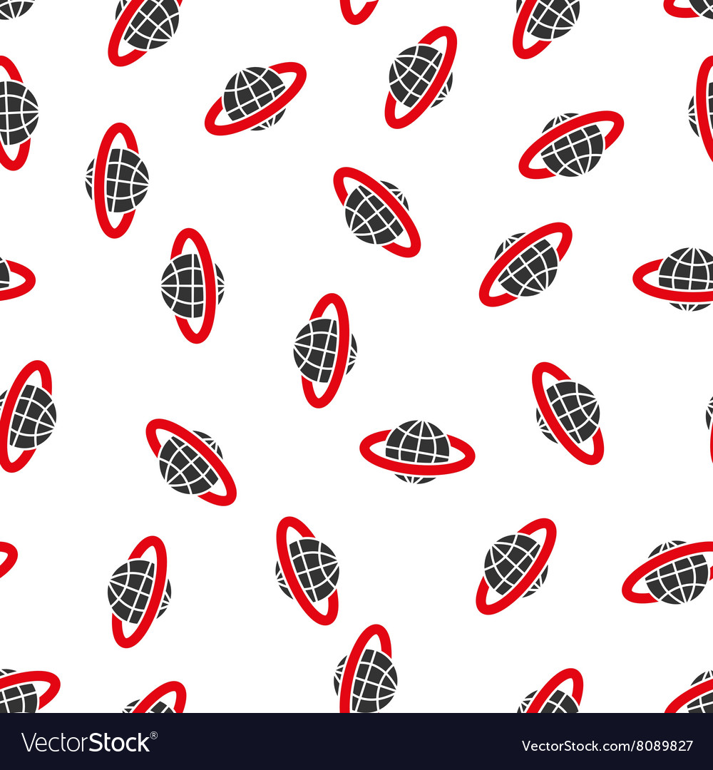 Planetary ring flat seamless pattern Royalty Free Vector