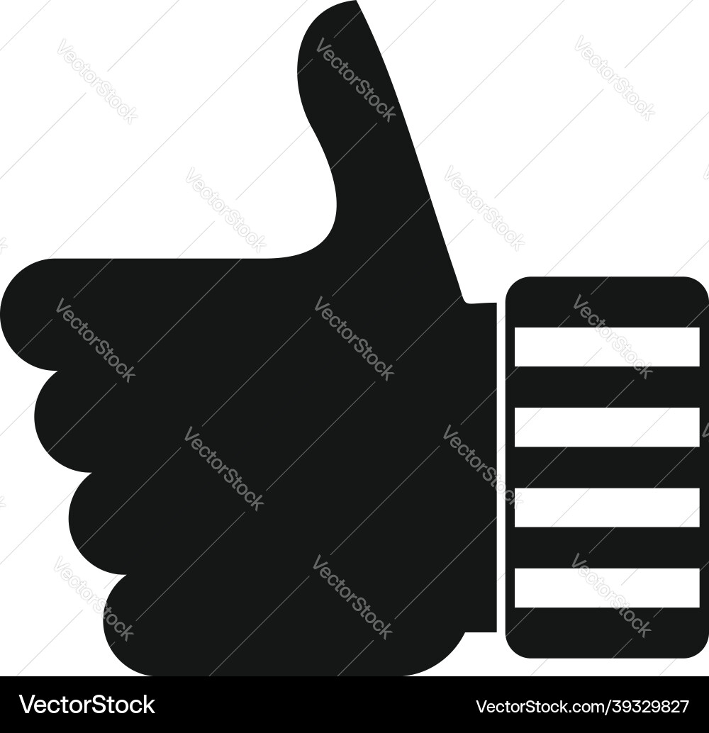 Referee thumb up icon simple soccer judge Vector Image